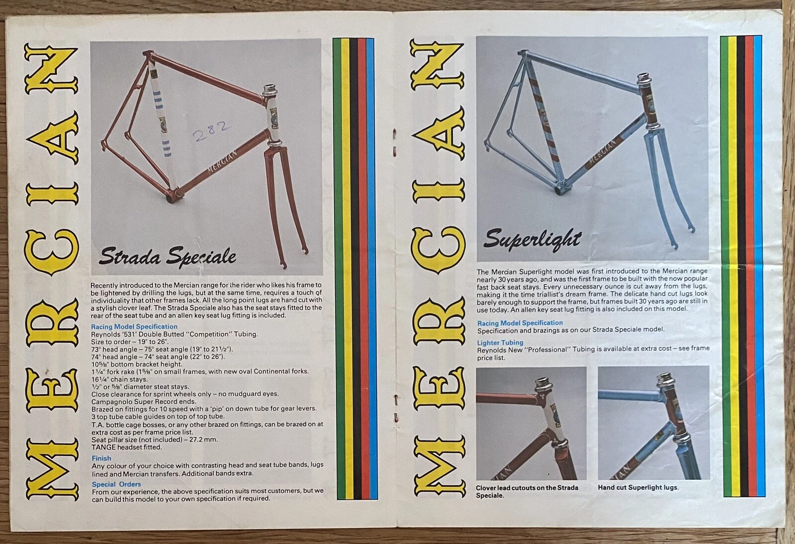 Mercian Cycles Brochure 1984 – Original Vintage Catalogue (Posted to ...